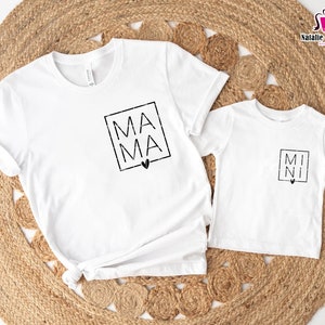 Mama and Mini Heart Svg, Mom and Daughter Heart Svg, Silhouette Mom and ...