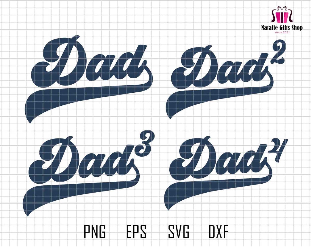 Dad Svg Bundle, Dad of 2 Svg, Dad Twins Svg, Dad Three Svg, Baseball ...