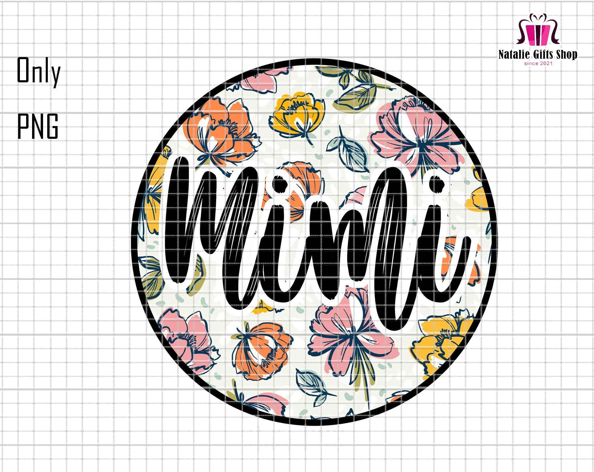 Mimi Png, Mimi Flower Png, Floral Mimi Png, Vintage Flower Mimi Png ...