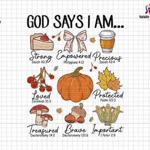 God Say I Am Fall Png, Fall Sublimation Png, Bible Verse Png, Autumn ...