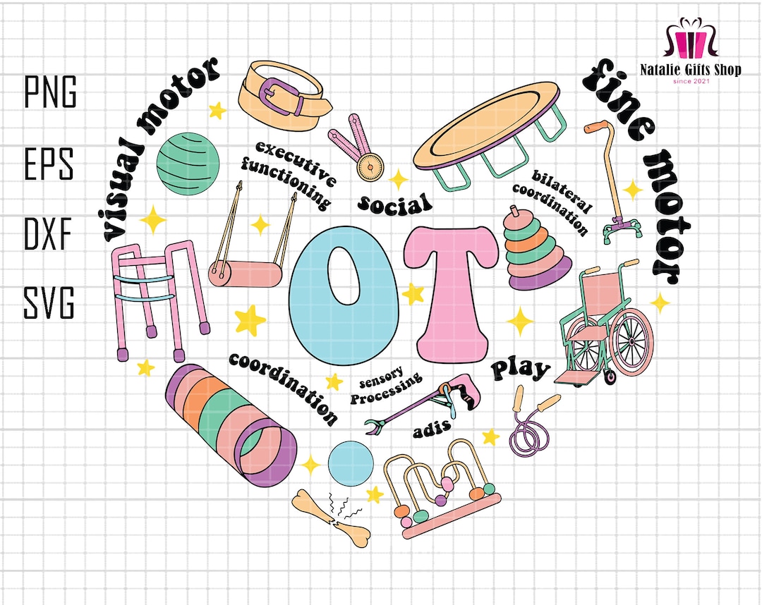 OT Occupational Svg, Therapy Heart Svg, OT Groovy Svg, OTA Ot Cota Svg ...