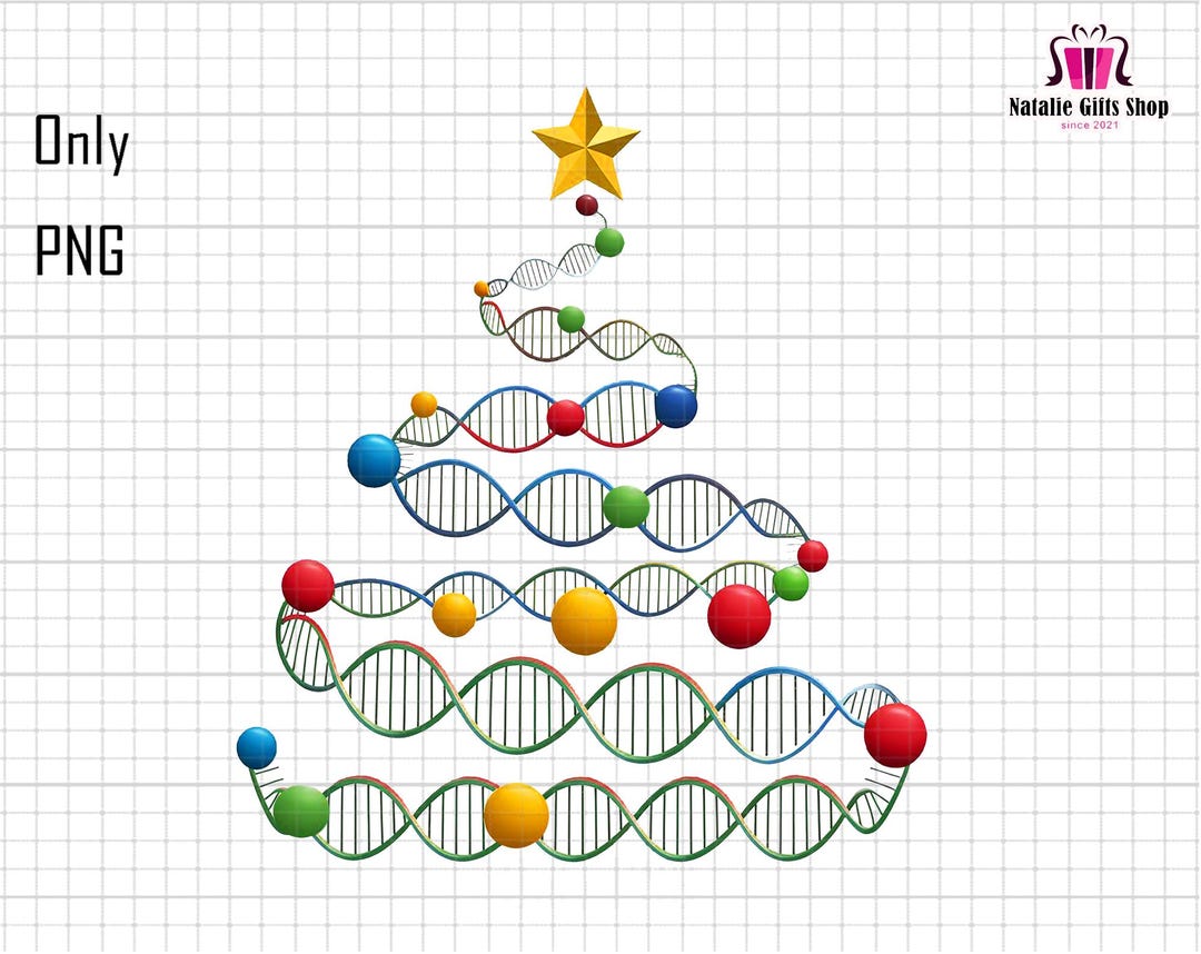 Science Christmas Tree Png, DNA Helix Christmas Tree Png, Scientist ...
