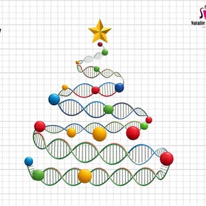 Science Christmas Tree Png, DNA Helix Christmas Tree Png, Scientist ...