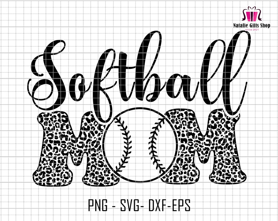 Softball Mom Svg, Mama Softball Svg, Softball Svg, Leopard Softball Svg ...