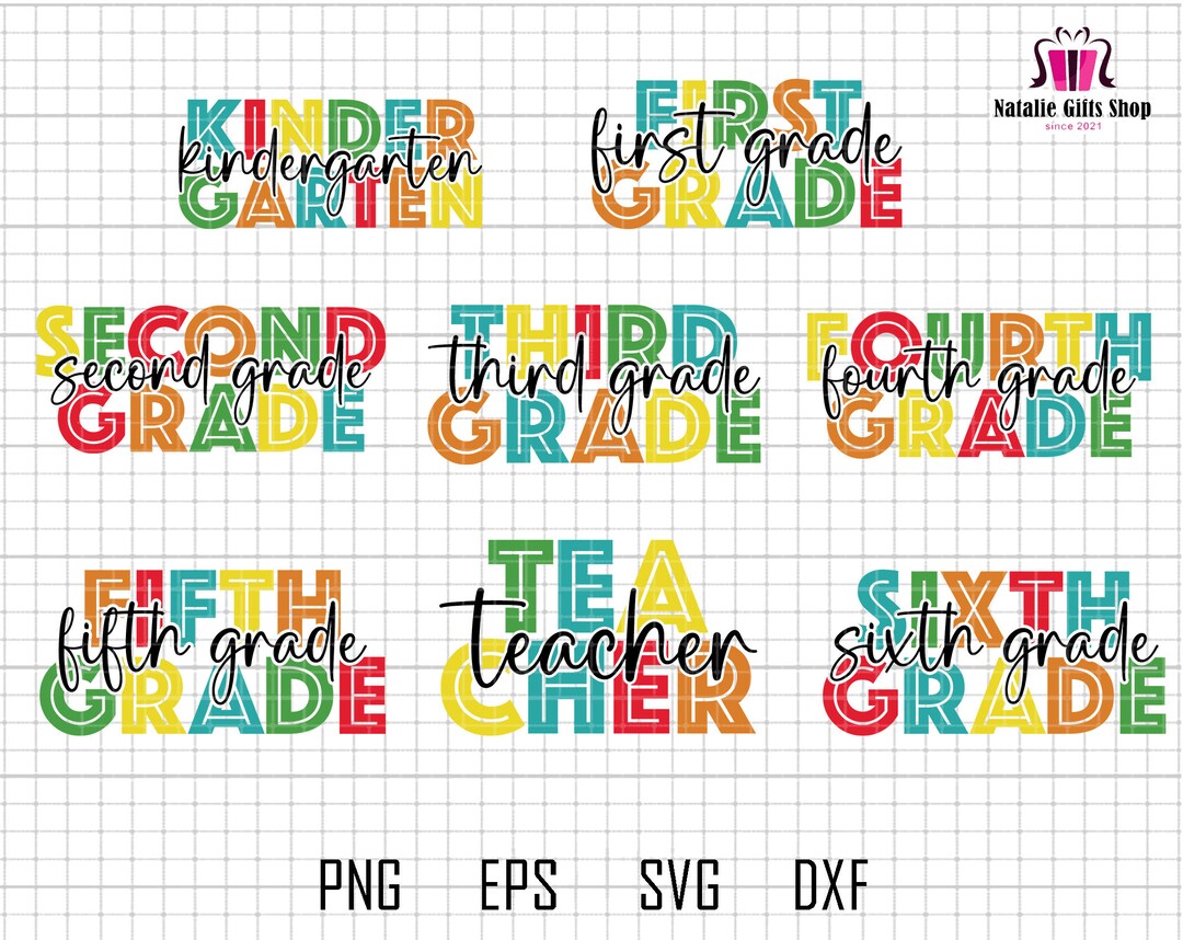 Back to School Svg Bundle, 1st Grade, Kindergarten Svg, Preschool Svg ...