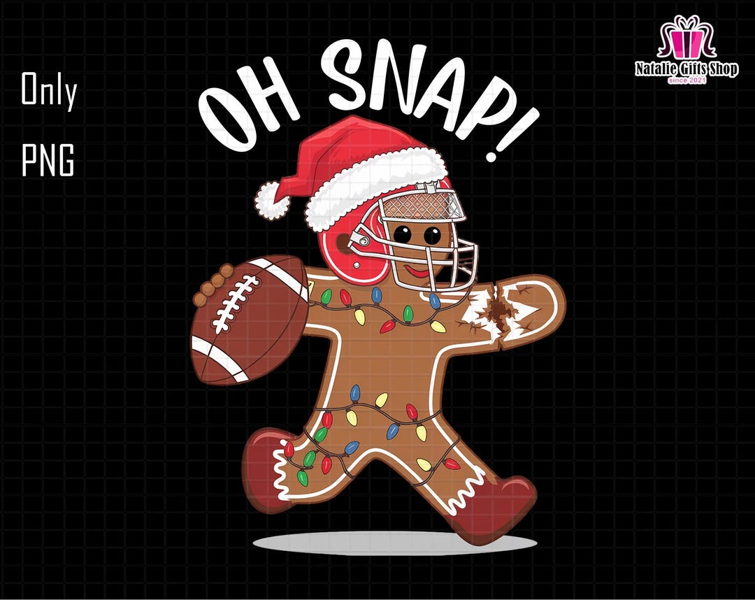 Oh Snap Png, Gingerbread Play Rugby Ball Png, Gingerbread Man Christmas ...