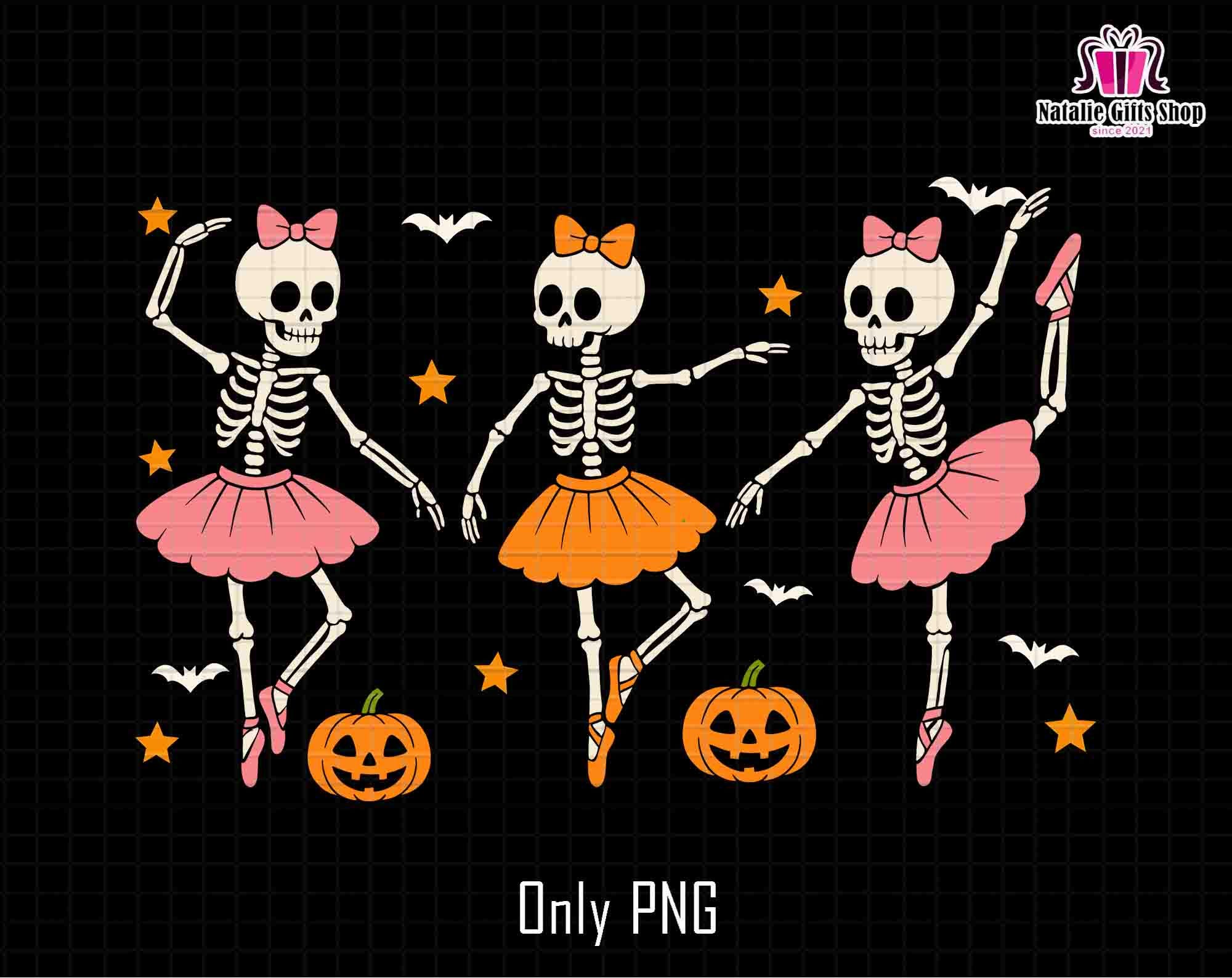 Ballerina Skeleton Png, Dancing Skeleton Png, Halloween Dance Png ...