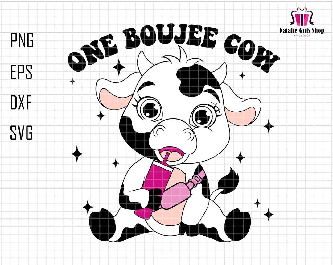 One Boujee Cow Svg, Bougie Cow Svg, Cow Stanley Inspired Belt Bag Svg ...