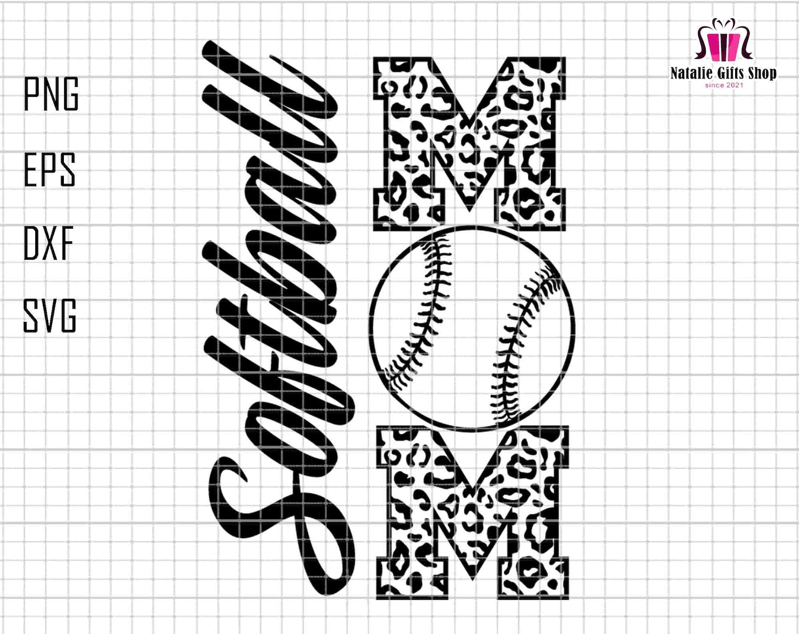 Softball Mom Svg Mama Softball Svg Softball Svg Leopard - Etsy