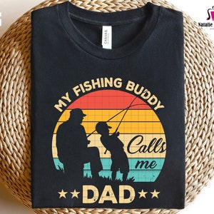 My Fishing Buddy Call Me Dad Svg, Dad Svg, Gift for Dad Svg, Retro Dad ...