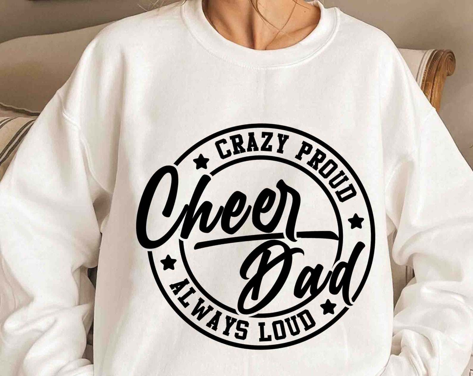 Cheer Dad Svg, Cheer Svg, Crazy Proud Always Loud, Dad Shirt, Gift for ...