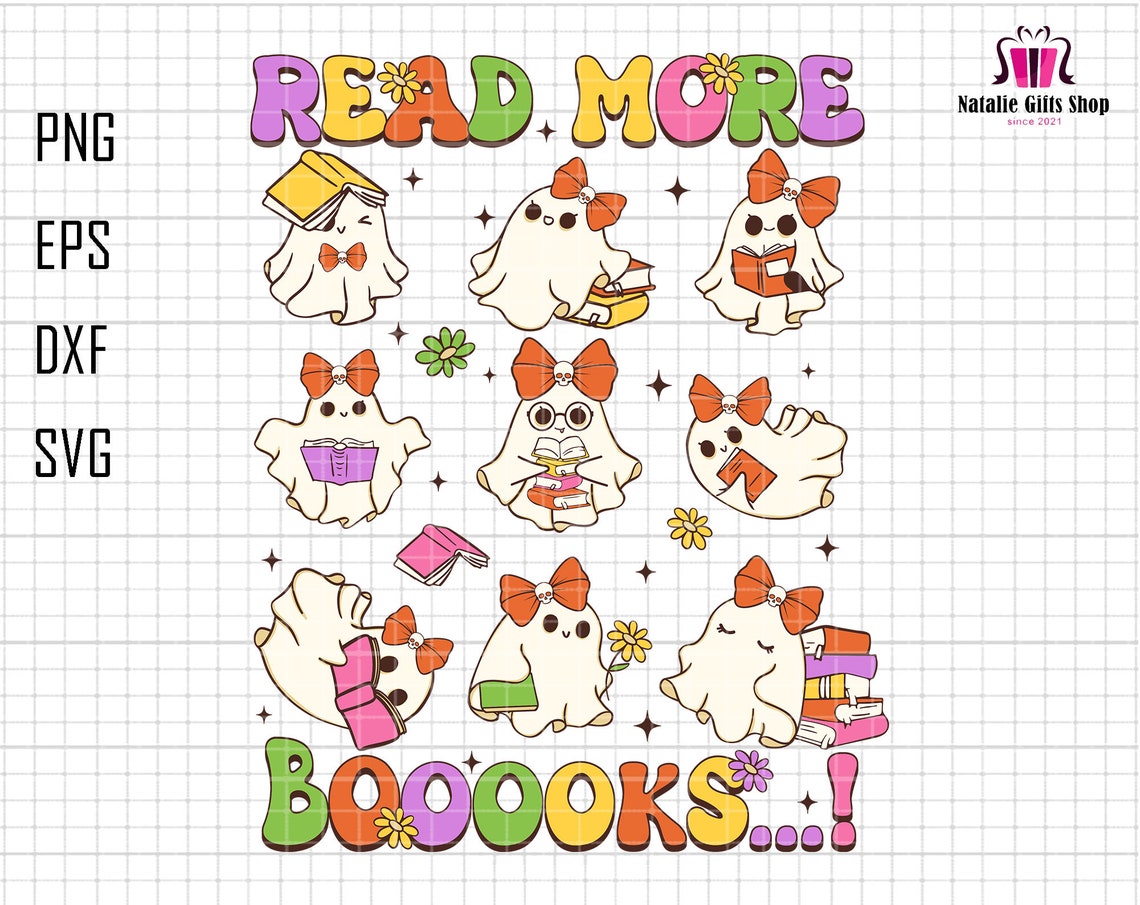 Read More Boooks Svg, Spooky Teacher Svg, Teacher Halloween Svg, Funny ...