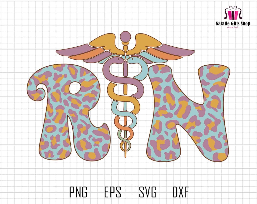RN Nurse Leopard Svg, Nursing Svg, Nurse Life Svg, Nurse Equipment Svg ...