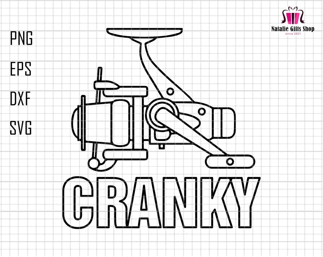Cranky Fish Svg, Funny Fishing Svg, Fishing Reel Svg, Fisherman Gift ...