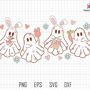 Easter Ghost Svg, Bunny Ghost Svg Png, Spooky Easter Svg, Easter Egg ...