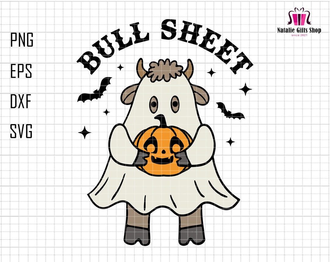 Bull Sheet Svg Ghost Cows Svg Funny Cow Svg Spooky Pumpkin - Etsy