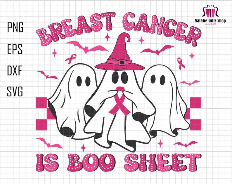 Breast Cancer is Boo Sheet Svg, Retro Breast Cancer Svg, Breast Cancer ...