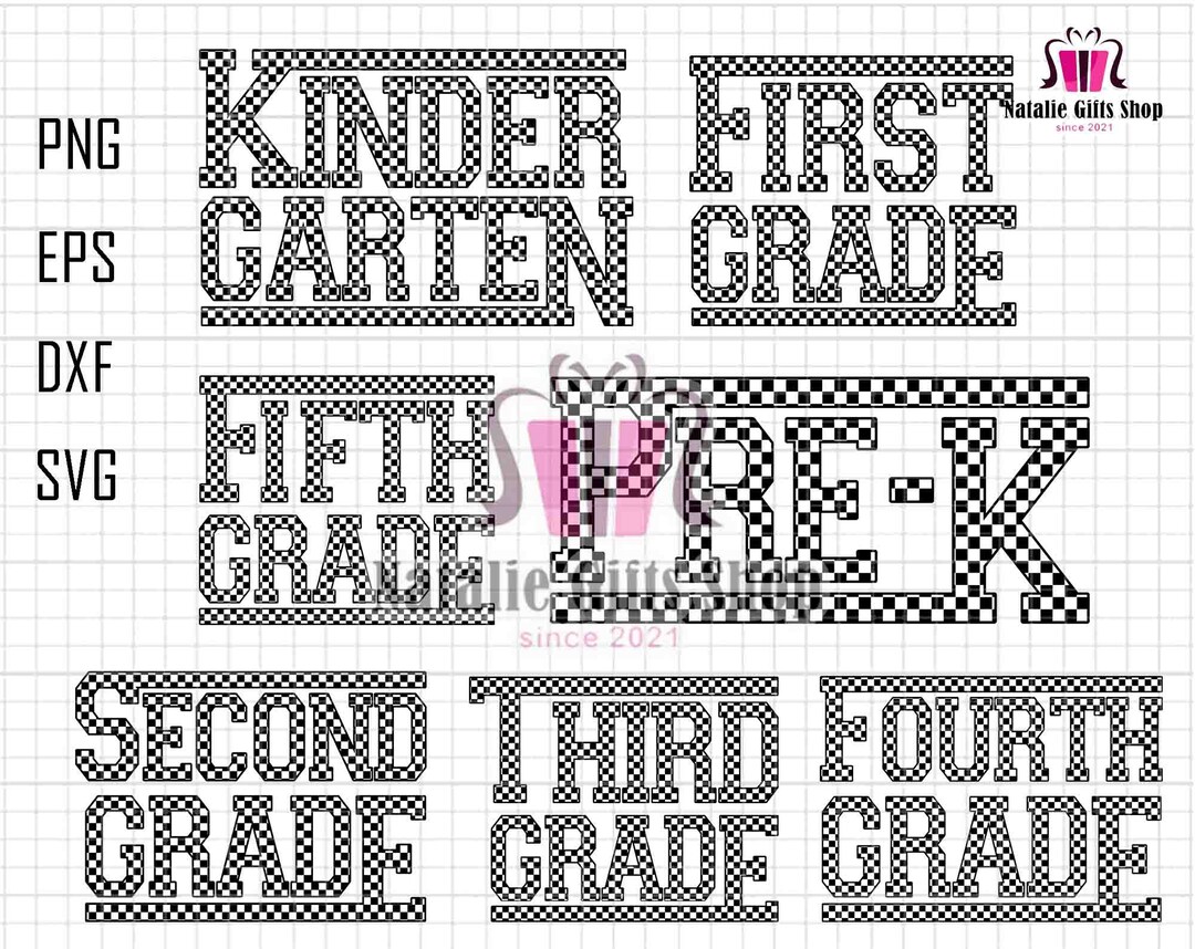 7 School Grade Svg Bundle, Happy First Day of School Png, Back to ...
