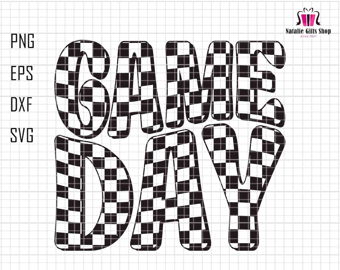 Game Day Svg, Game Day Vibes Svg, Checkered Design Svg, Sport Season ...