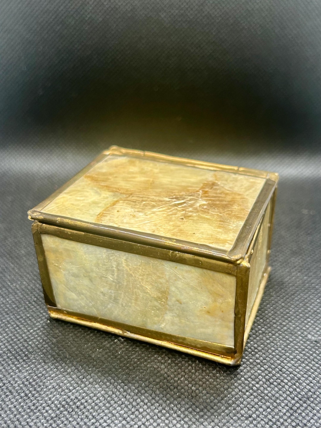 Capiz Oyster Shell and Brass Vintage Box - Etsy