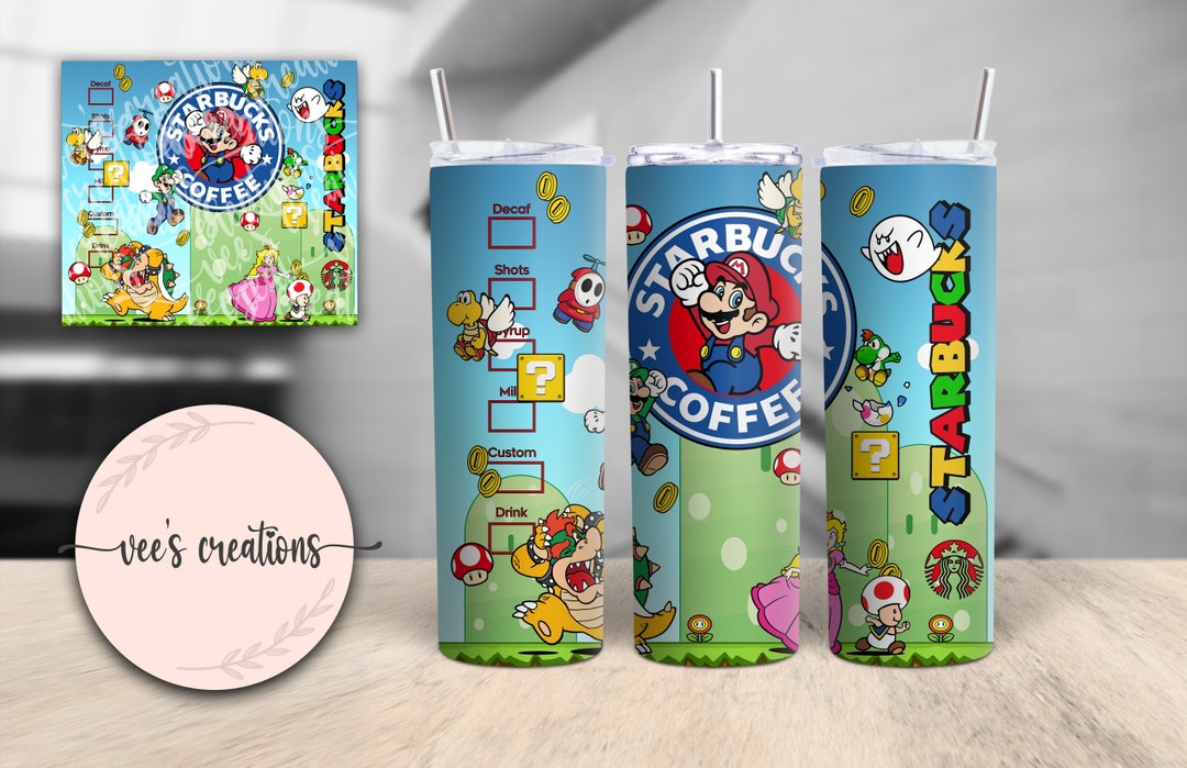 Super Mario Starbucks 20oz Tumbler - Etsy