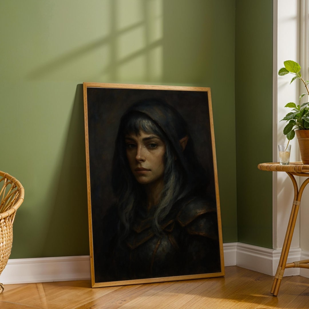 Shadowheart Portrait Poster, Baldur's Gate 3 Style Art Print, Digital ...