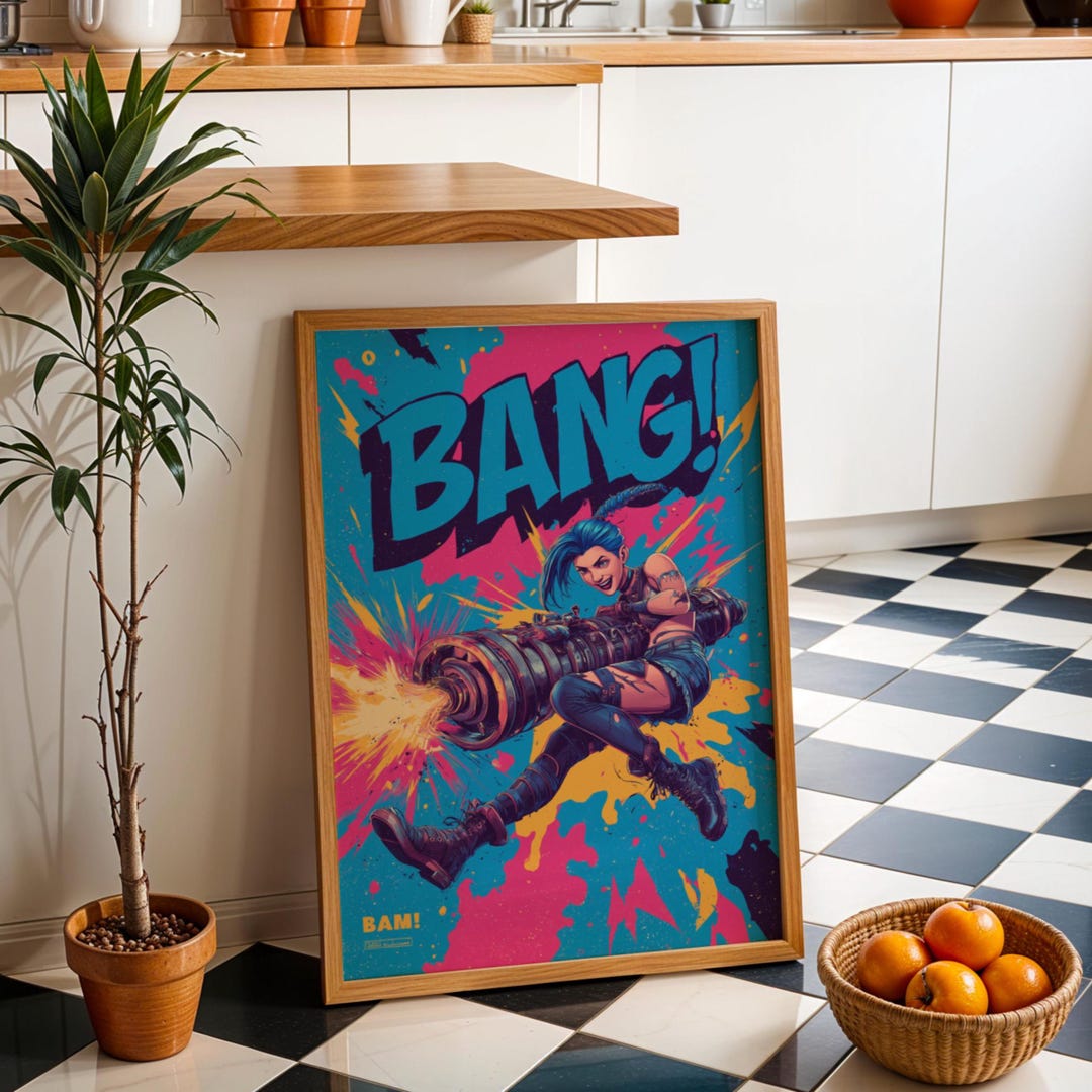 Arcane Jinx Digital Download Poster, Colorful Pop Art Wall Print ...