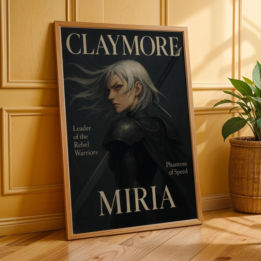 Claymore Poster, Claymore Anime Wall Art, Dark Fantasy Anime Print ...