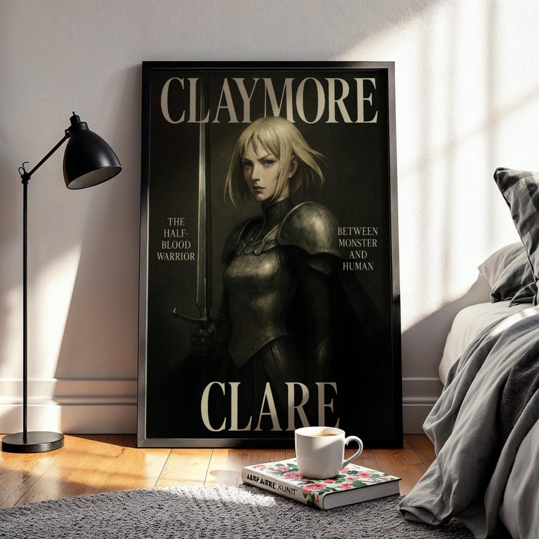 Claymore Poster, Claymore Anime Wall Art, Dark Fantasy Anime Print ...