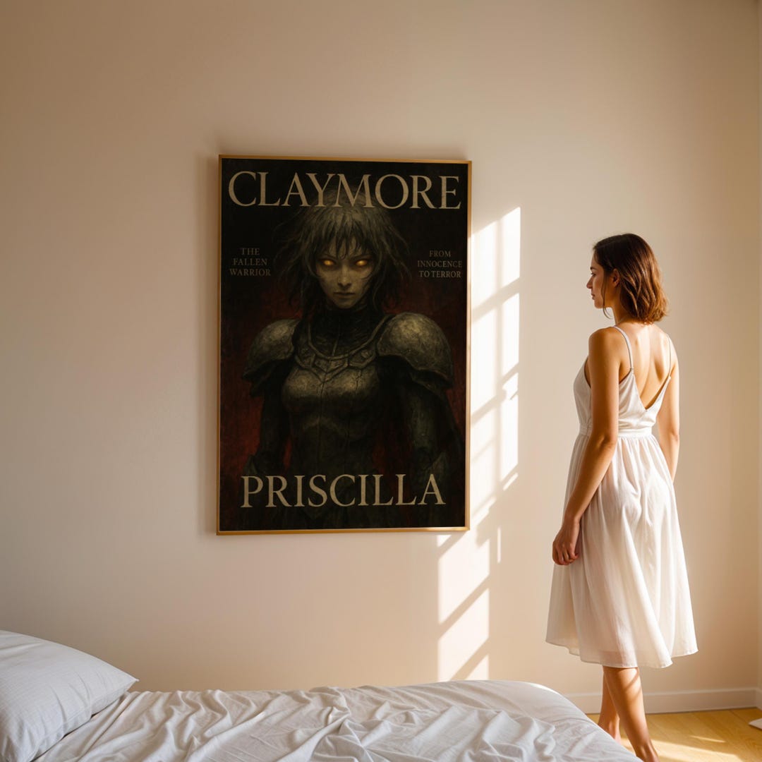 Claymore Poster, Claymore Anime Wall Art, Dark Fantasy Anime Print ...