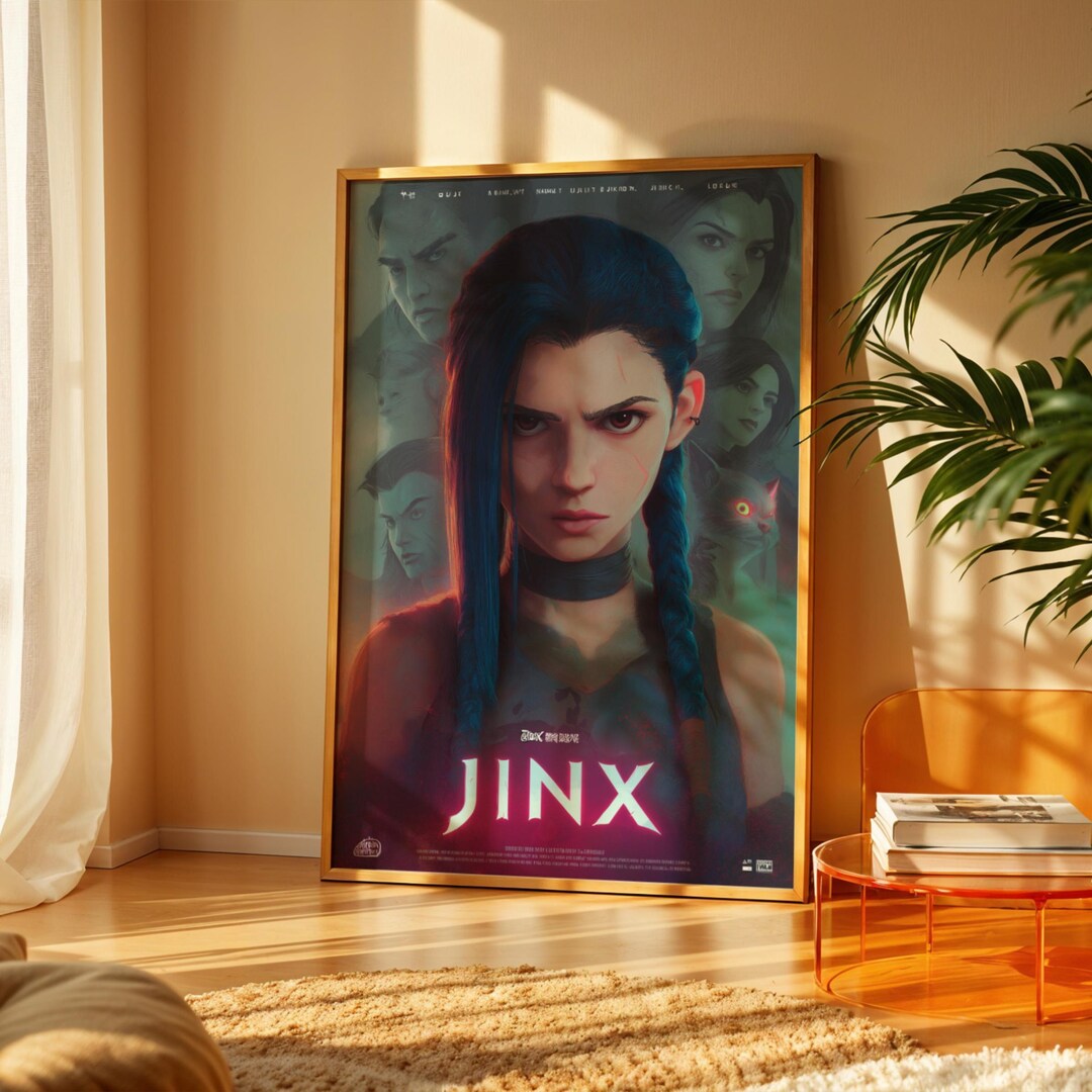 Arcane Jinx Cinematic Poster, League of Legends Wall Art Print, Gamer ...