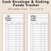 MINIMALISTIC Cash Envelope Tracker & Sinking Fund Tracker Inserts for ...