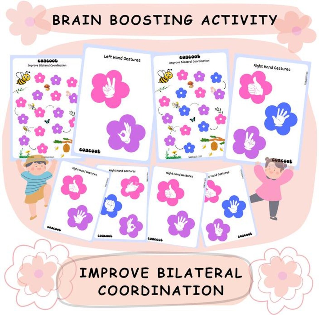 Brain Boosting Gym Hand Exercises Sheets for Kids | Brain Development ...