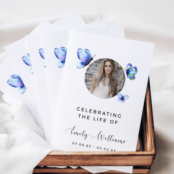 Celebration of Life Program Template - Etsy