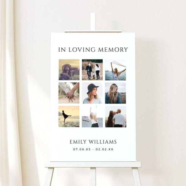 In Loving Memory Photo Collage Template - Etsy