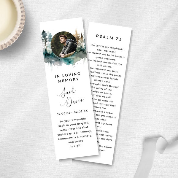Memorial Bookmarks for Celebration of Life - Etsy