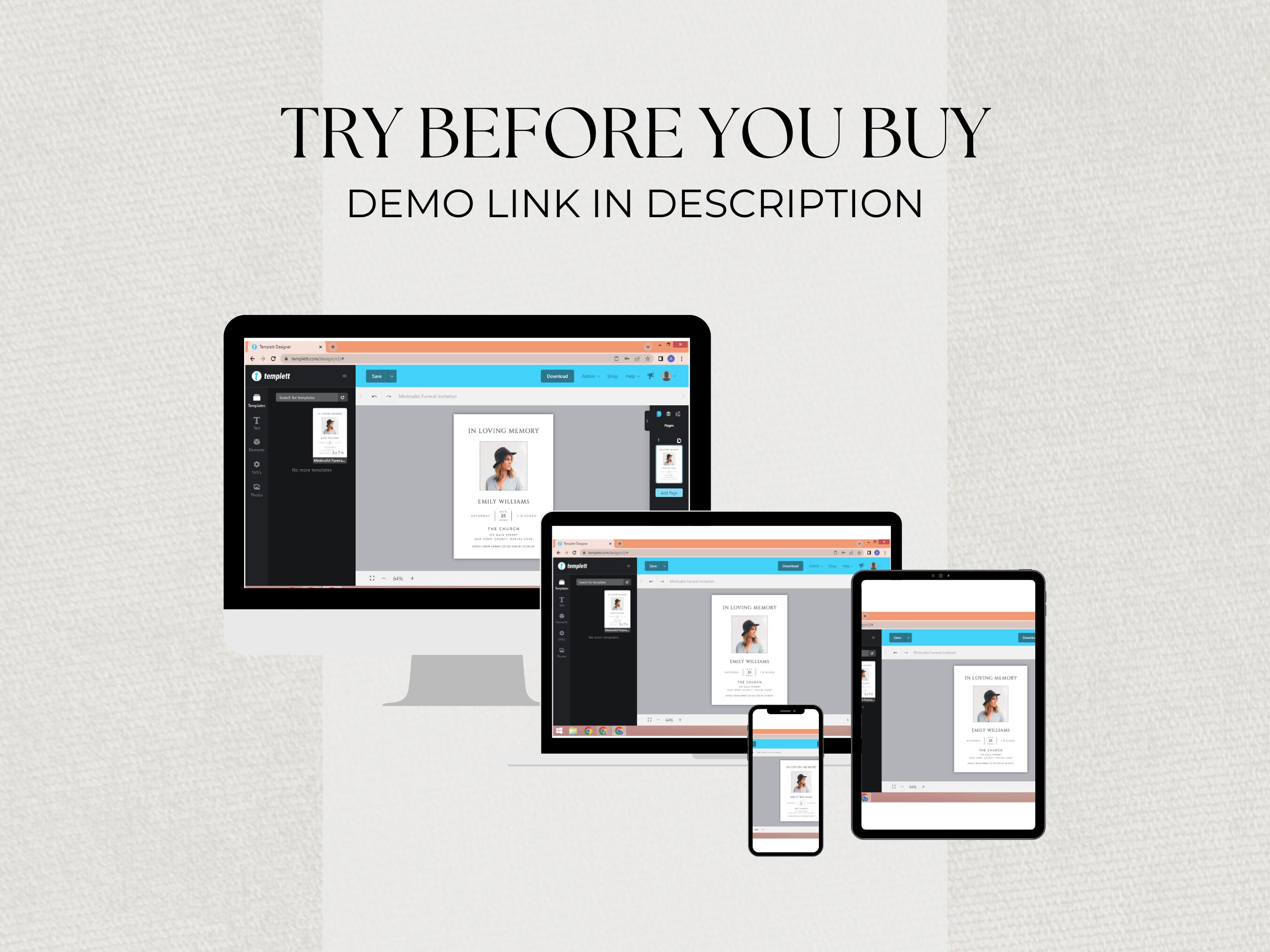 Funeral Share A Memory Card Template Mountain, INSTANT DOWNLOAD ...