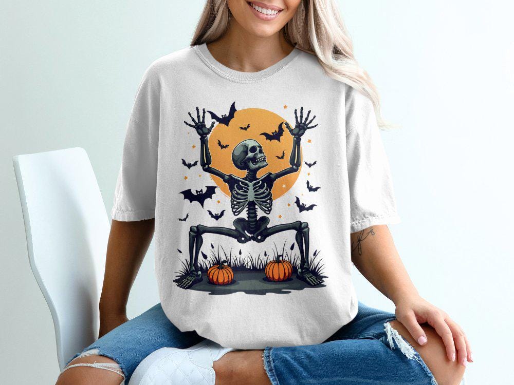 SVG & PNG Bundle Halloween Skeleton Handstand, Gymnastics Halloween ...