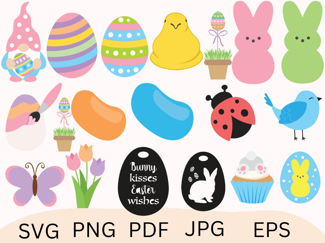 Easter Delight Marshmallow Peeps Bundle for Cricut and Sublimation ...