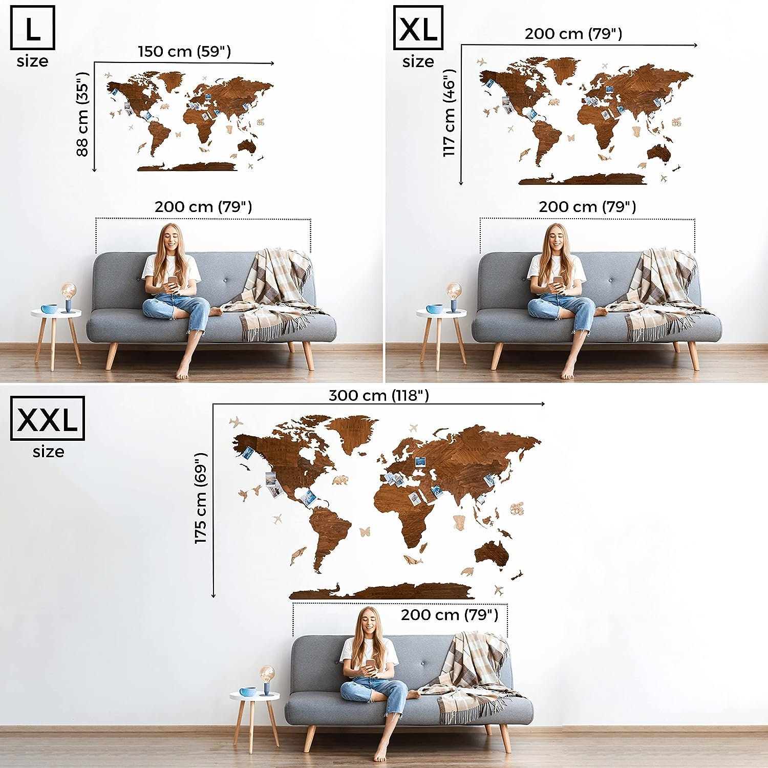 Conquer Geography With 2D Wood Maps: Decorate Every Space, Fine Details ...