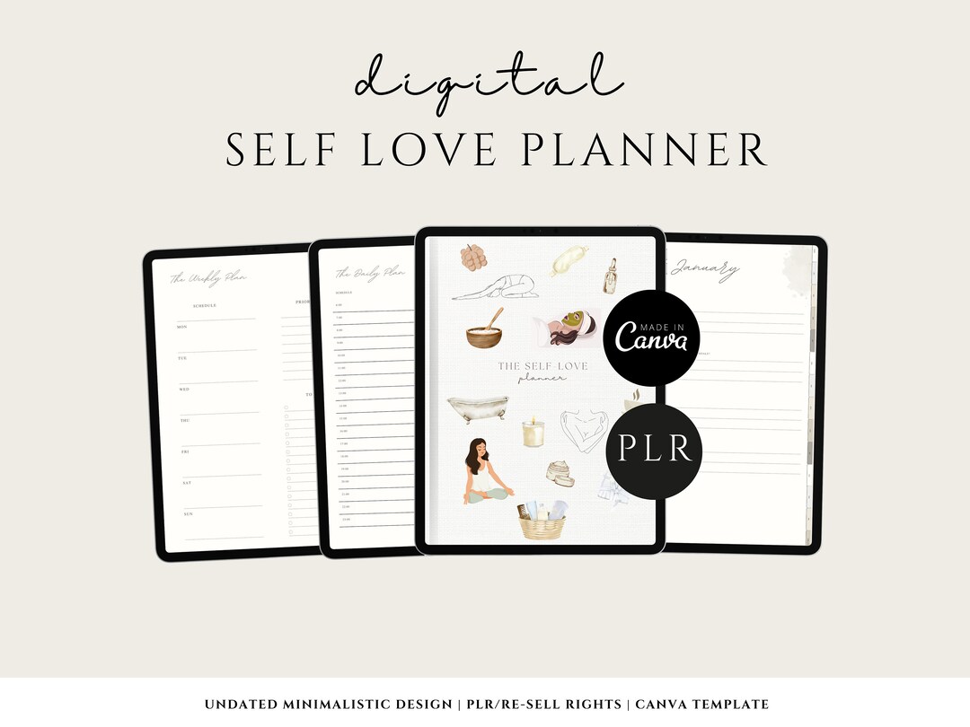 PLR Self Love Planner Self Care Planner Self Love - Etsy Australia