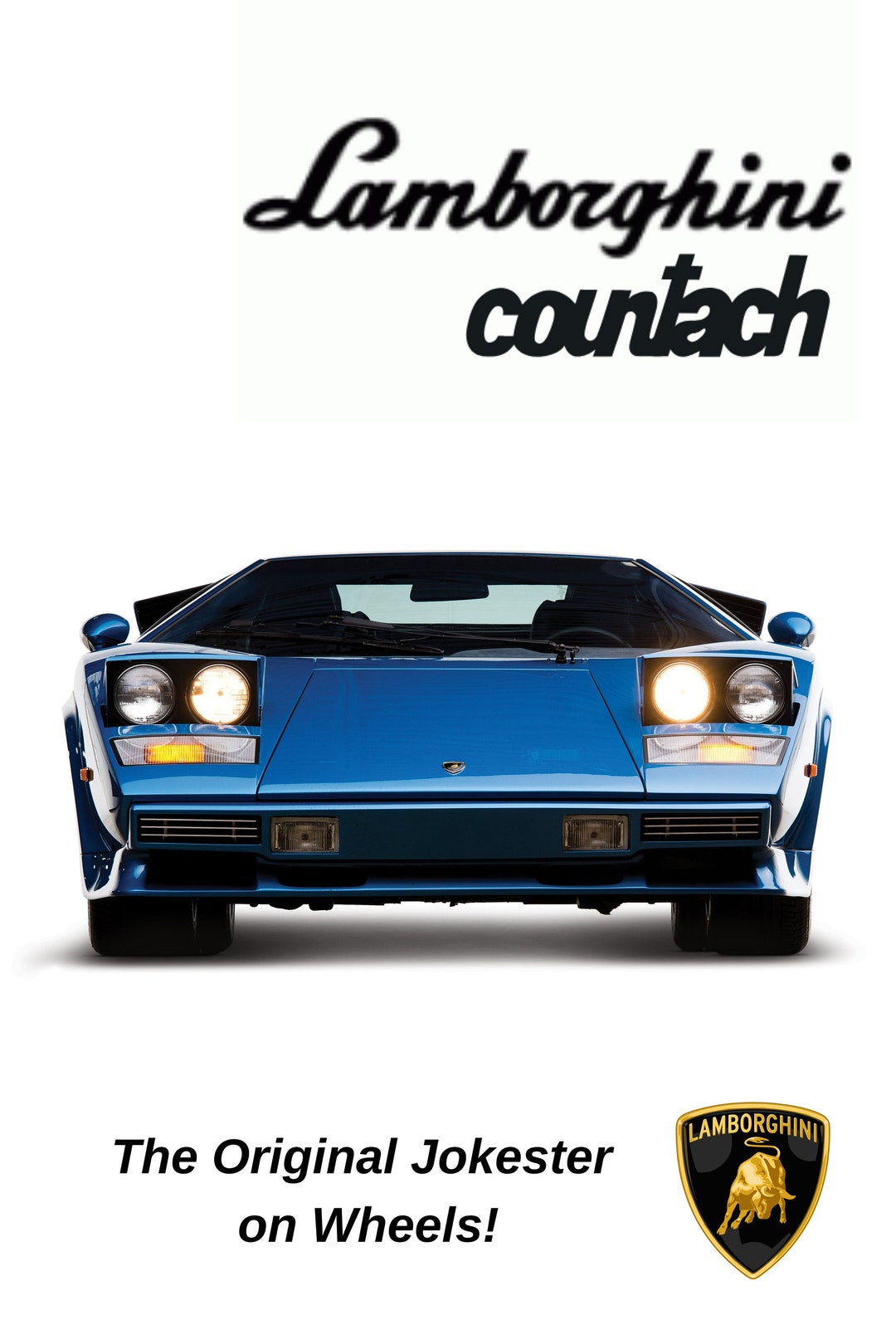 Lamborghini Poster Print Countach Wall Art Custom Neon Lights Decor ...