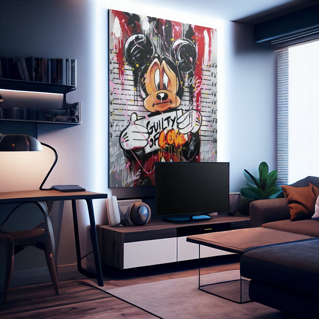 Mickey Mouse Mickey Mouse Prison Cartoon Canva Poster - Etsy