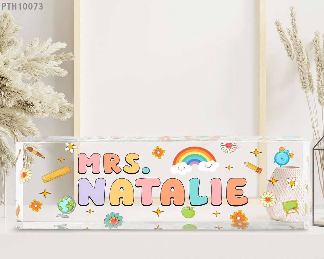 Custom Teacher Name Plate Teacher Desk Name Plate Teacher - Etsy