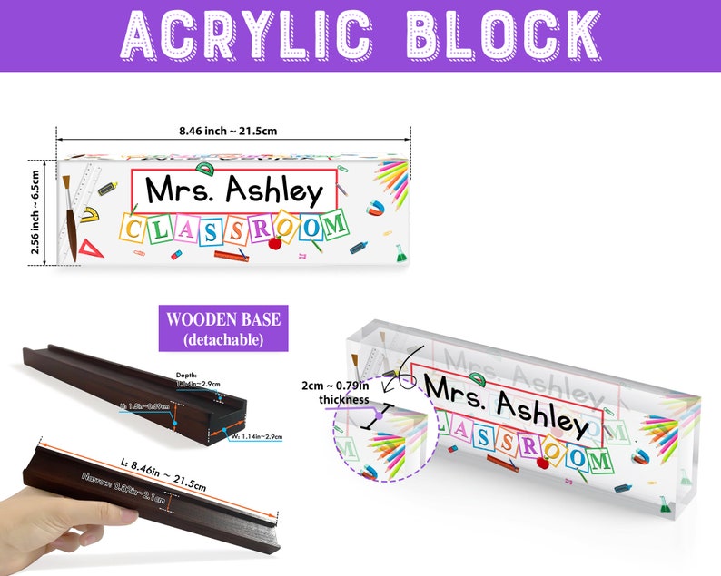 Teacher Desk Name Plate Desk Name Plaque for Teacher Teacher - Etsy