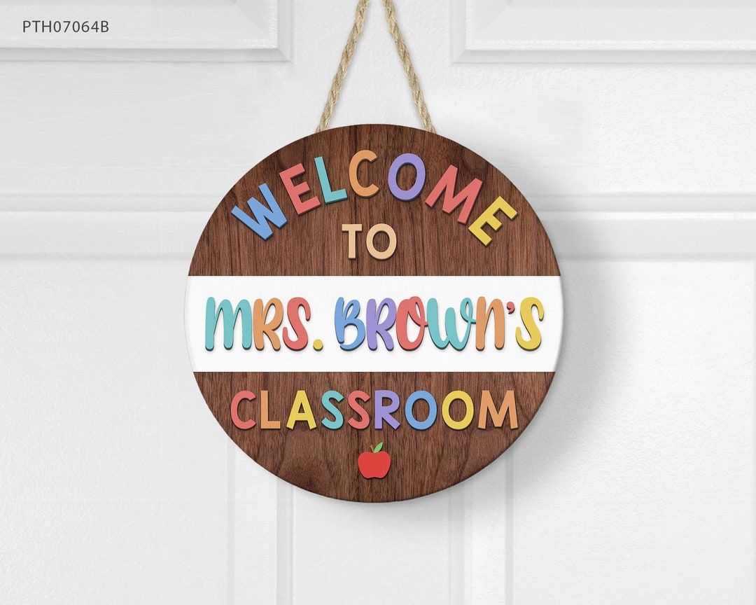 Teacher Door Sign Back to School Teacher Gifts Custom - Etsy