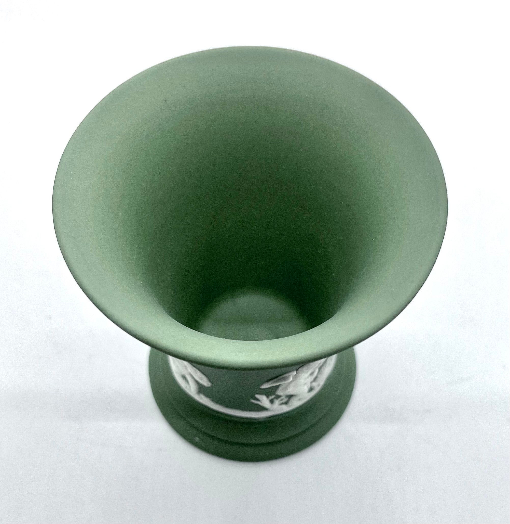 Wedgwood Jasperware Vase Vintage Wedgwood Vase Green Jasperware Vase ...