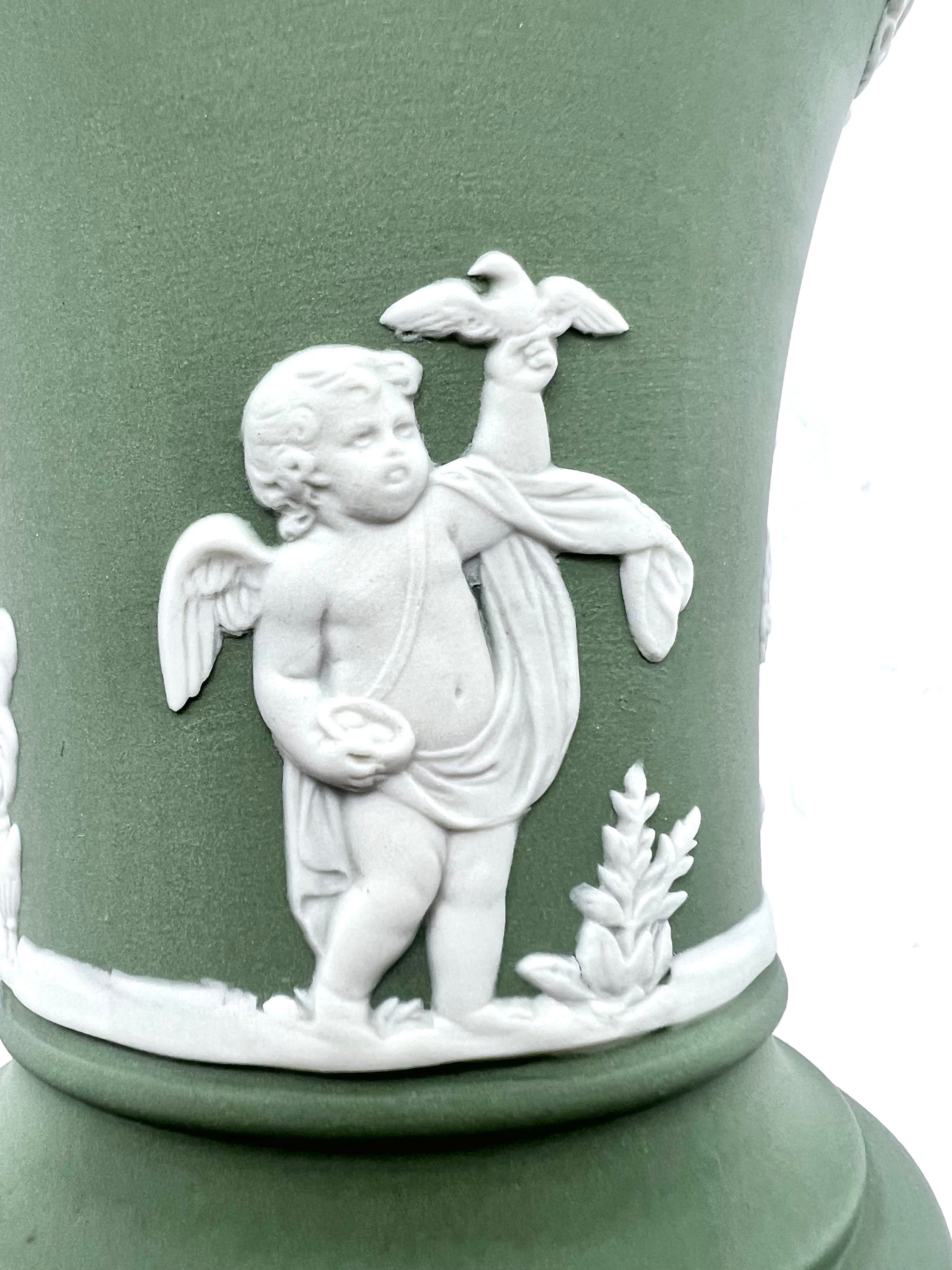 Wedgwood Jasperware Vase Vintage Wedgwood Vase Green Jasperware Vase ...