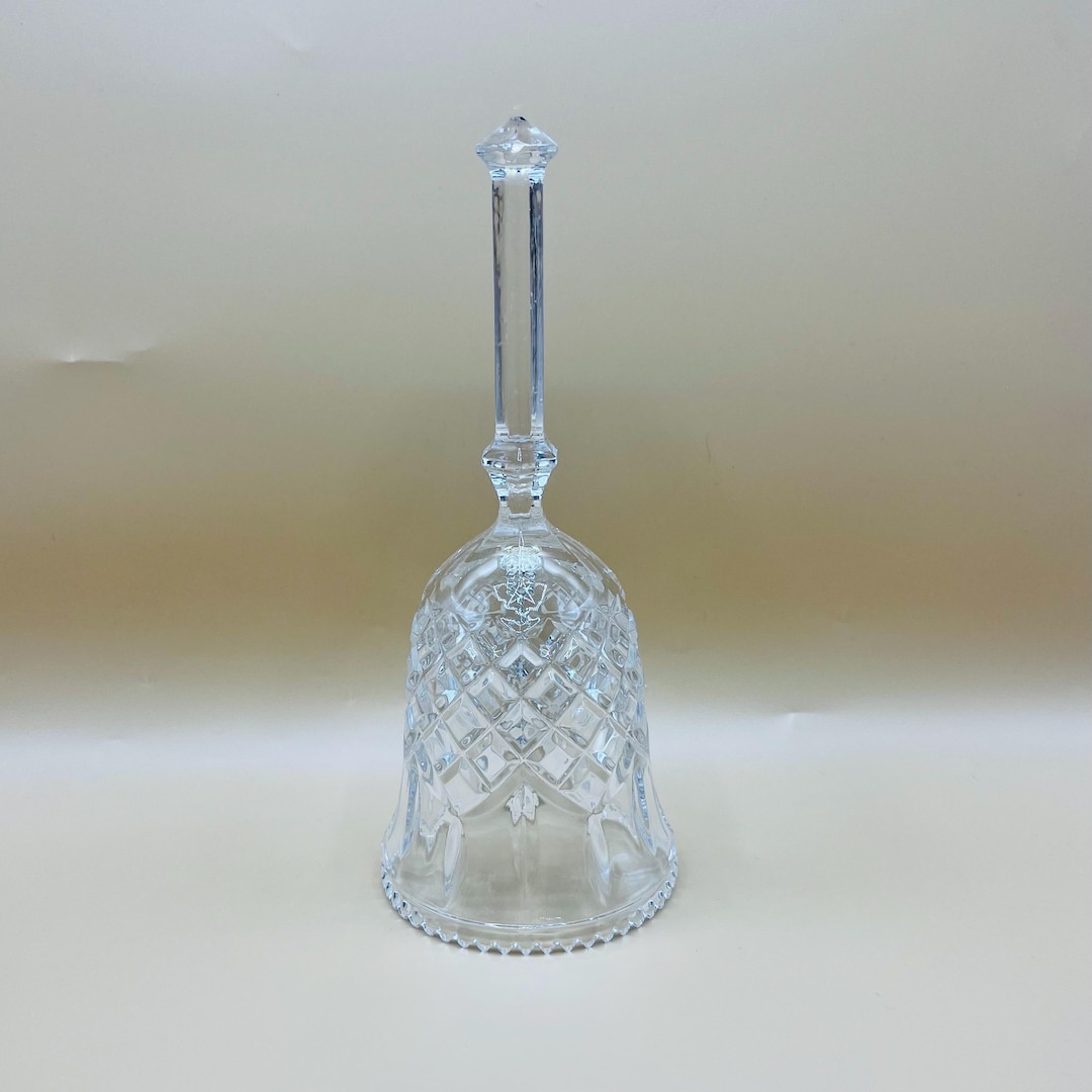 Vintage Large Cut Lead Crystal Bell, Diner Table Bell, 22.5 Cm Height ...