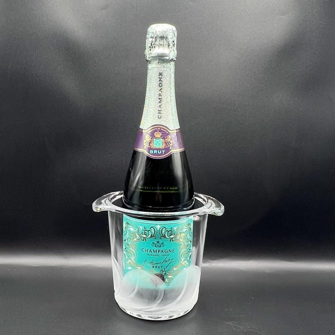 Vintage Crystal D’arques Wine Bottle Cooler, Retro Style French Frosted ...